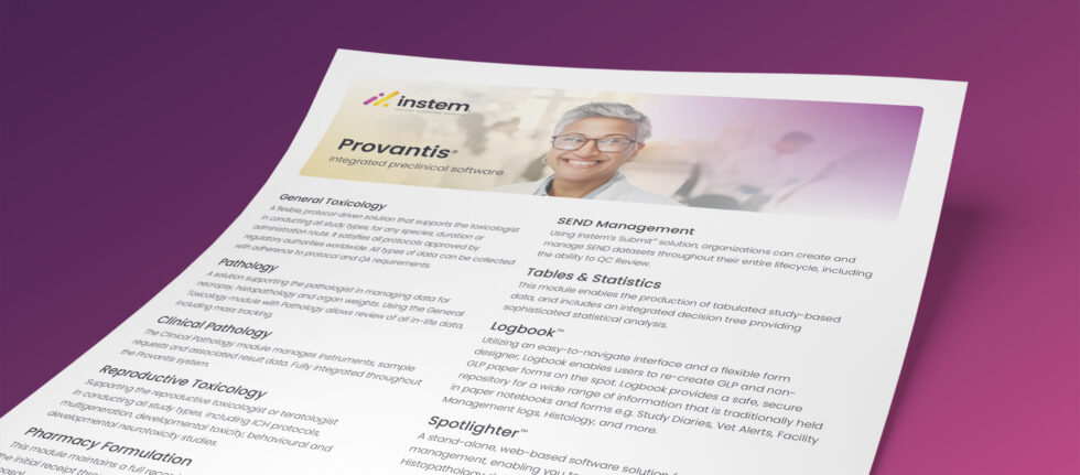 概况介绍：Provantis® 集成临床前软件 - 生命科学软件 - 药物研发